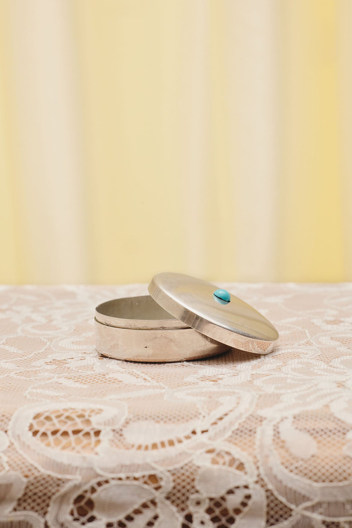 Serene Stone Keepsake Dish with Turquoise Accent Lid | Du & Berry | Du ...